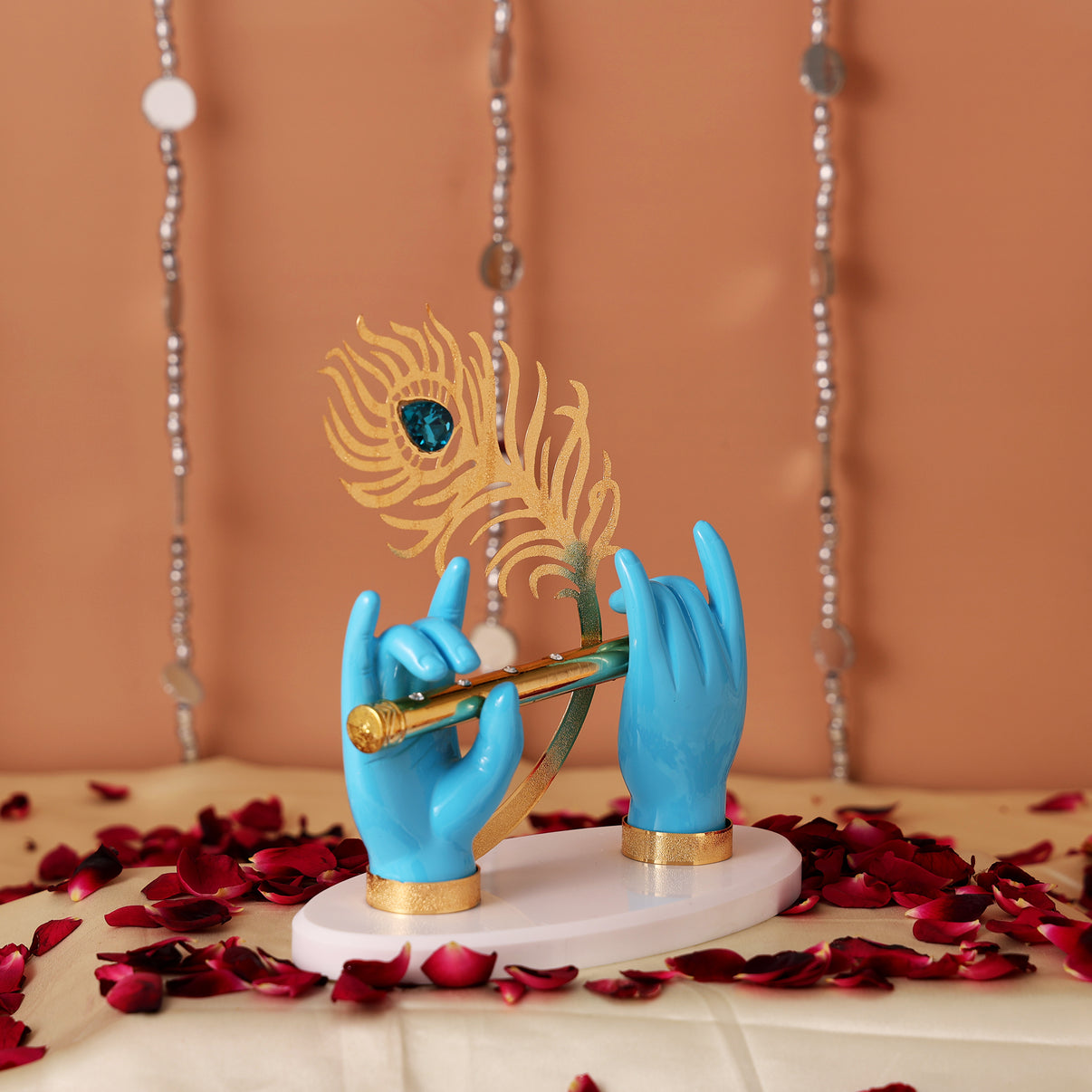 Lord Krishna Hand with Flute 24k Gold Plated – Veda Connection